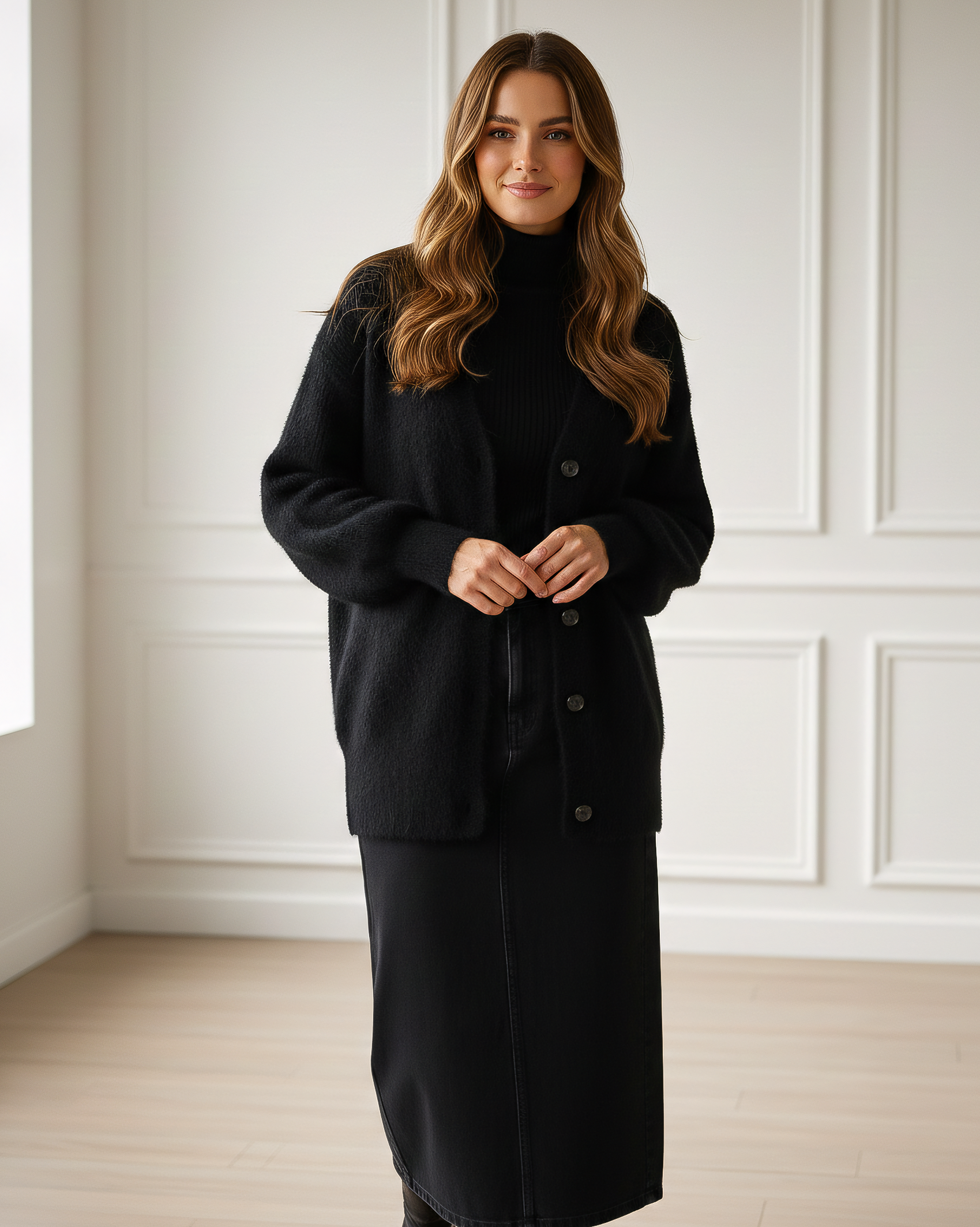 Long Fluffy Cardigan – Double Jinx Collection